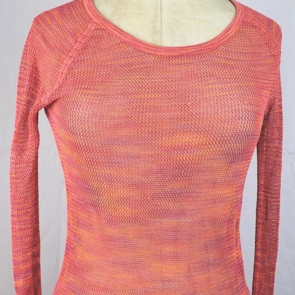 rag & bone | Tops | Rag Bone Womens Orange Mesh Long Sleeve Top Xs ...